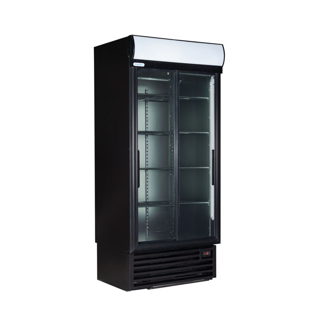 Staycold Sd890 Hc Ce Small Sliding Double Door Carbon Cooler